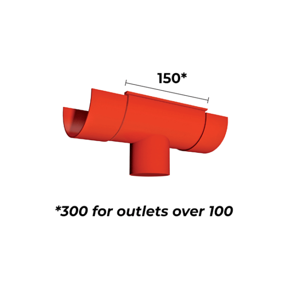 Beaded Deep Flow Gutter - Round Outlets - Guttercrest