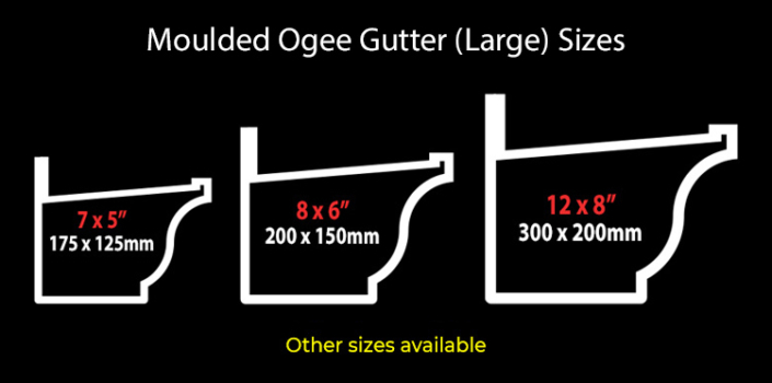 Aluminium Moulded Ogee Gutters Large | Aluminium Moulded Ogee Guttering ...